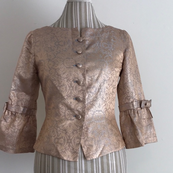 Donna Morgan | Jackets & Coats | Donna Morgan Metallic Jacket Nwot ...